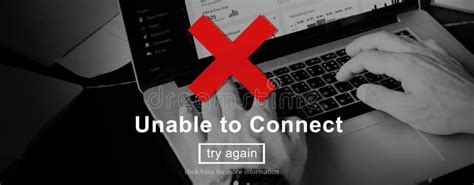 Unable Connect Disconnect Error Failure Problem Concept Stock Image