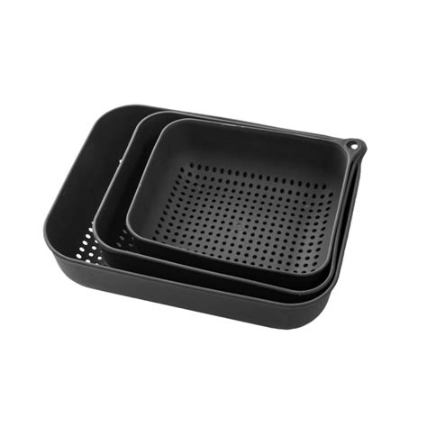 Kit 3 Escorredores De Plástico Lava Arroz Macarrão Legumes Madeiramadeira