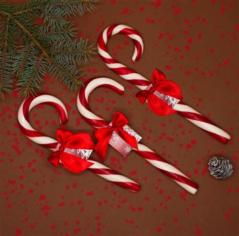 Карамель леденцовая натуральная фигурная в форме Трость большая 3 шт 100 гр купить с