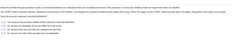 solved determine whether the given procedure results in a