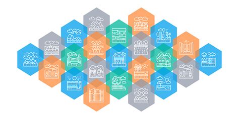 가로 웹 페이지 배너 다리 숲 정원 화산 풍차 라인 아이콘 개념 흰색 배경에 고립 가리기에 대한 스톡 벡터 아트 및 기타 이미지 Istock