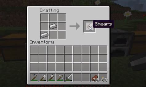 How To Make Shears Minecraft Recipe