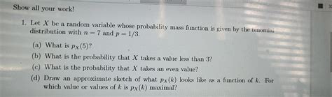 Solved Let X Be A Random Variable Whose Probability Mass Chegg