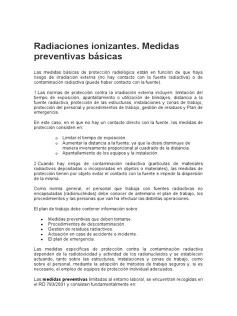 Radiaciones Ionizantes Consulta Pdf Desintegración Radioactiva