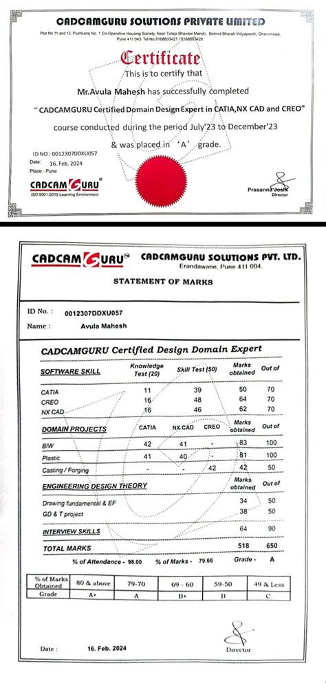 Mahesh Avula On Linkedin I Am Excited To Sharing Completion Of Design Training On Catia Ugnx