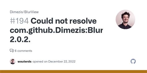 Could Not Resolve Github Dimezis BlurView Version Issue Dimezis BlurView