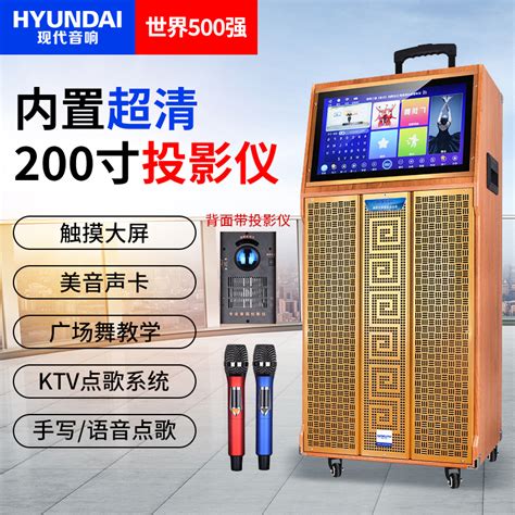 现代广场舞音响带显示屏户外音箱k歌唱歌跳舞直播话筒麦克风一体东亿影音