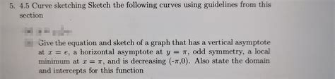 Solved 5 4 5 Curve Sketching Sketch The Following Curves Chegg Com