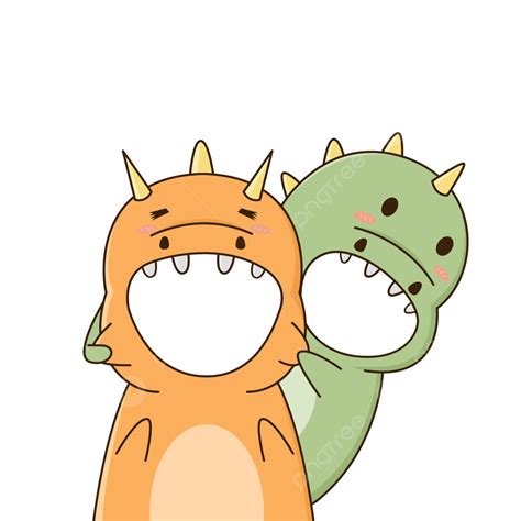 Dino Twibbonize Ilustrasi Dinosaurus Mencubit Pipinya Twibbonize Dinosaurus Dino Lucu Png