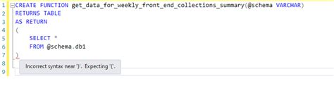 Sql Server Schema As A Parameter In A Function Stack Overflow