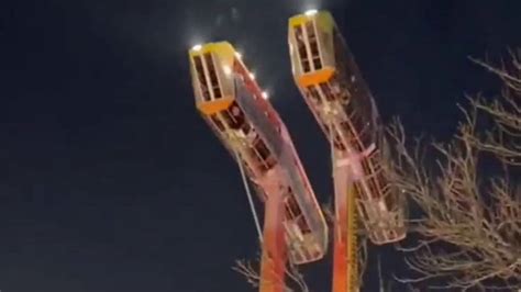 Инцидент в парке «Фламинго люди застряли вниз головой на аттракционе «Камикадзе Видео