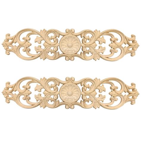 40смx10см Резьба по дереву Наклейки Резной угловой цветок Украшение для дома купить на Ozon по
