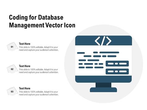 Coding For Database Management Vector Icon Ppt PowerPoint Presentation File Formats PDF