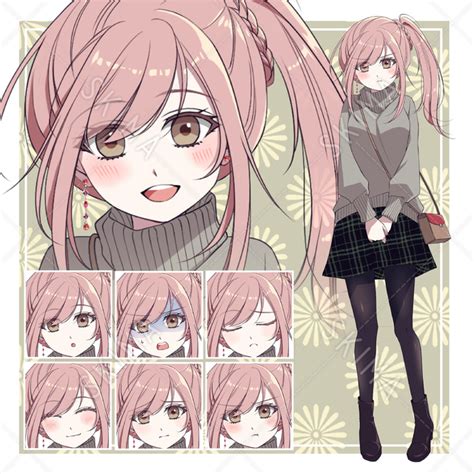 表情7種サイドテールの女の子 SKIMAスキマ