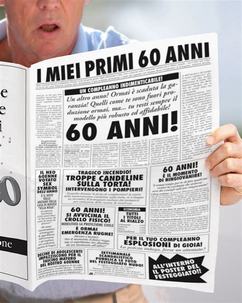 Biglietto Auguri Giornale Compleanno Anni Amico