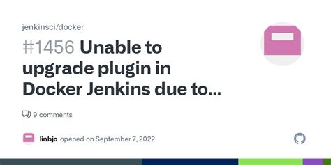 Unable To Upgrade Plugin In Docker Jenkins Due To Version Format · Issue 1456 · Jenkinsci