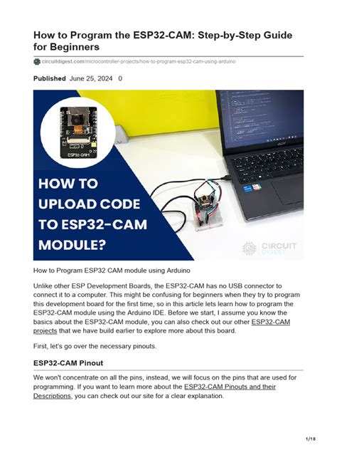 How To Program The Esp32 Cam Step By Step Guide For Beginners Pdf Booting Usb