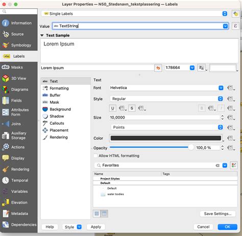 Changing The Font Size And Placement Of Selected Feature In Qgis Geographic Information