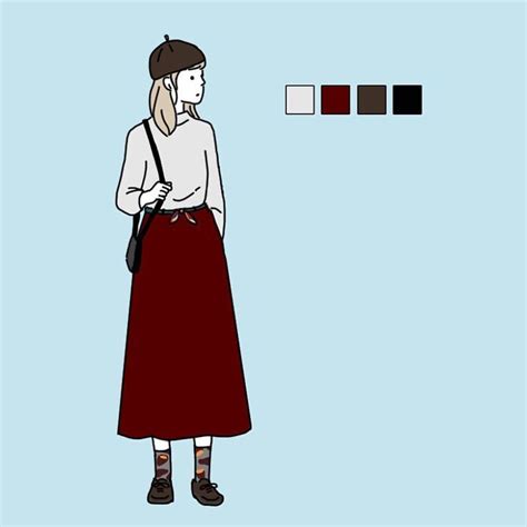 服 秋服が1番好きだなあ Illust Illustration Illustrator Fashion Fashionillustration Drawing