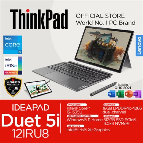 Jual Lenovo Ideapad Duet I In Intel Core I U Gb Ssd Windows Ohs Iru Inch