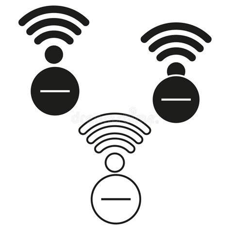 Wi Fi Signal Icons Black Wave Symbols Wireless Connection Concept Vector Network Illustration