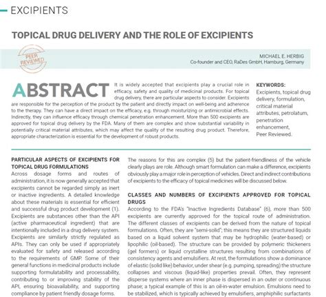 Philippe Tschopp On Linkedin Topical Drug Delivery And The Role Of Excipients
