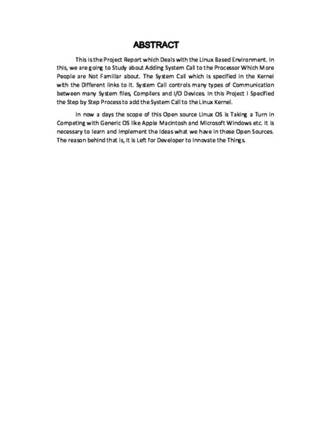 Pdf Adding Syscall To The Linux Kernel