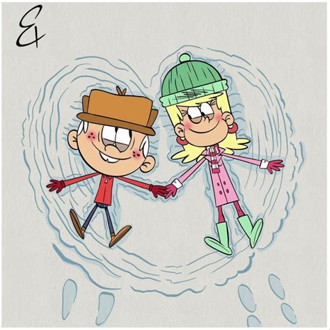 Lincoln Loud And Leni Loud Making A Snow Heart The Loud House Fanart Gravity Falls Fan Art