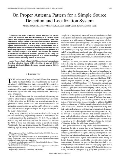 Pdf On Proper Antenna Pattern For A Simple Source Detection And Localization System