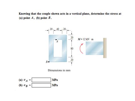 Solved Knowing That The Couple Shown Acts In A Vertical Chegg Com