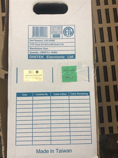 DINTEK LAN CABLING SYSTEM Computers Tech Parts Accessories Cables Adaptors On Carousell