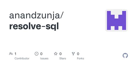 Github Anandzunjaresolve Sql