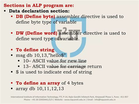 Introduction To Assembly Language Programming Ppt