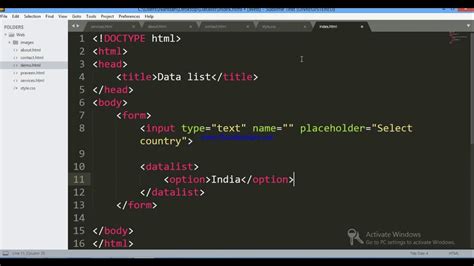 using datalist and create dropdown list using html and css youtube