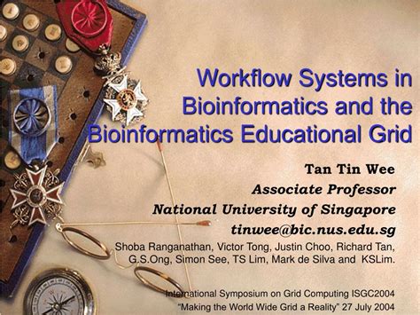 Ppt Workflow Systems In Bioinformatics And The Bioinformatics Educational Grid Powerpoint