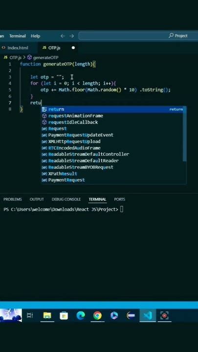 how to generate otp in java script codewithroy codingduniya