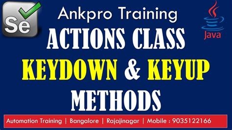 Selenium With Java 31 Actions Class Keydown And Keyup Method