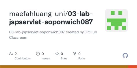 Github Maefahluang Uni03 Lab Jspservlet Soponwich087 03 Lab