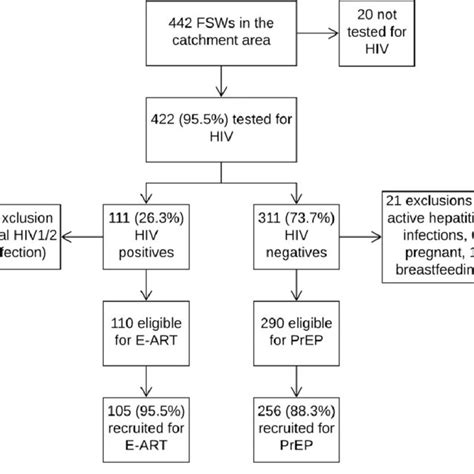 Flow Chart Of Screening Coverage Hiv Prevalence And E Art Prep Uptake Download Scientific