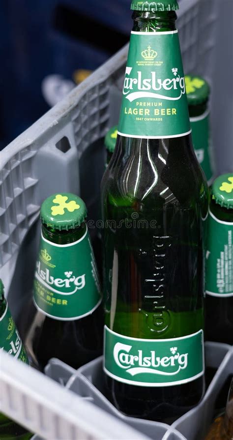 Carlsberg Beer Bottles In Crate Frankfurt Germany March 21 2025