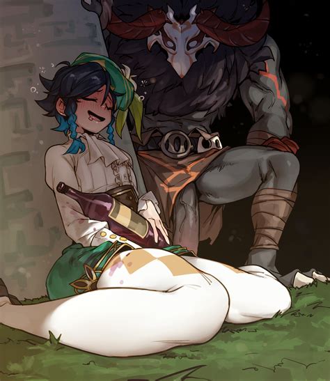 Venti Hilichurl And Mitachurl Genshin Impact Drawn By Doppel Bonnypir Danbooru