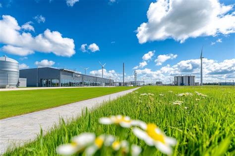 Biomethane Production Plant Generating Renewable Energy In Green Landscape Stock Image Image