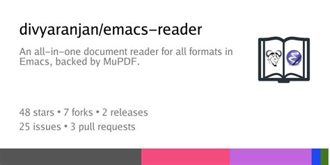 Divyaranjan Emacs Reader An All In One Document Reader For All Formats In Emacs Backed By