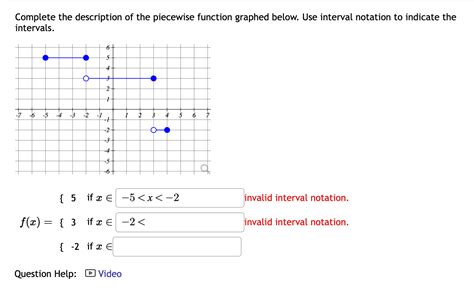 Solved Complete The Description Of The Piecewise Function