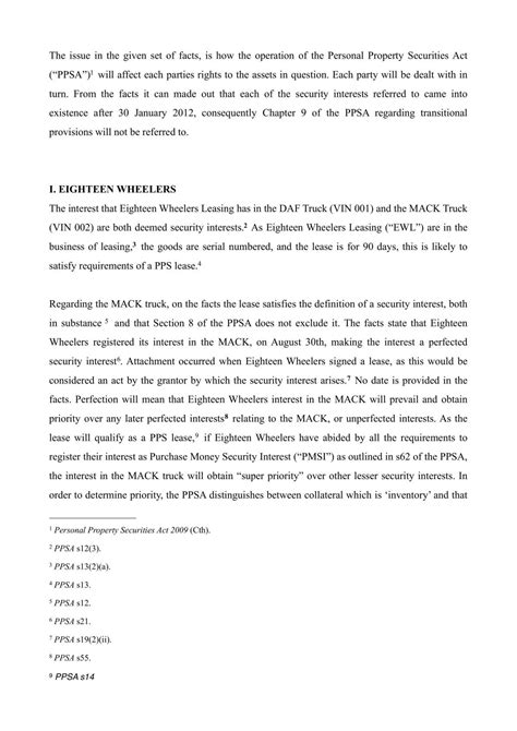 Ppsa Assignment Introduction To Property And Commercial Law 70327