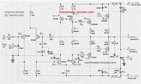 A Circuit Diagram For An Igbt Audio Amplifier
