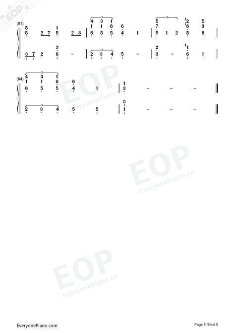 Hikari 西村由纪江双手简谱预览 Eop在线乐谱架