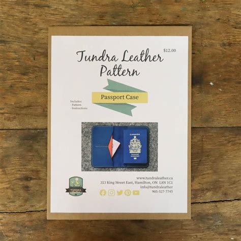 Tundra Leather And Gusset Leather Passport Case Pattern Paper Copy