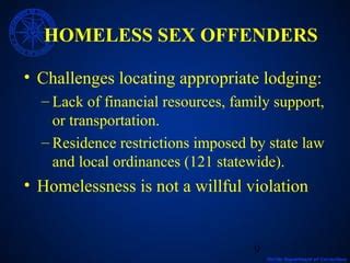 FL Zero Tolerance And Homeless Sex Offenders PPT