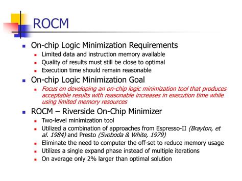 Ppt Codesigned On Chip Logic Minimization Powerpoint Presentation